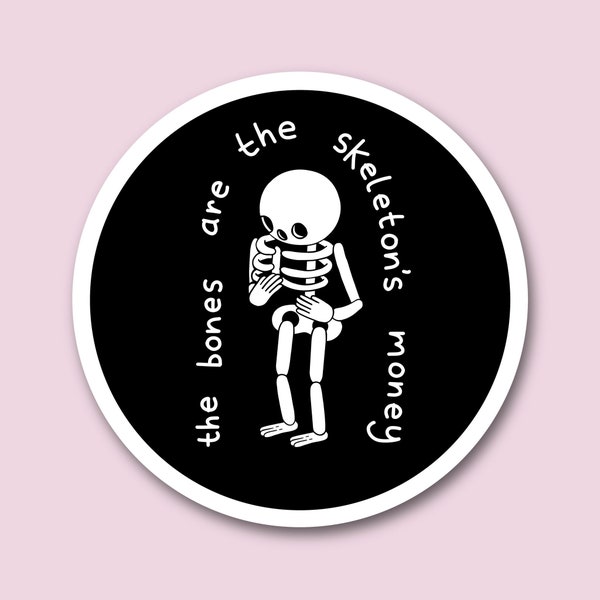 Funny Skeleton Sticker - Etsy
