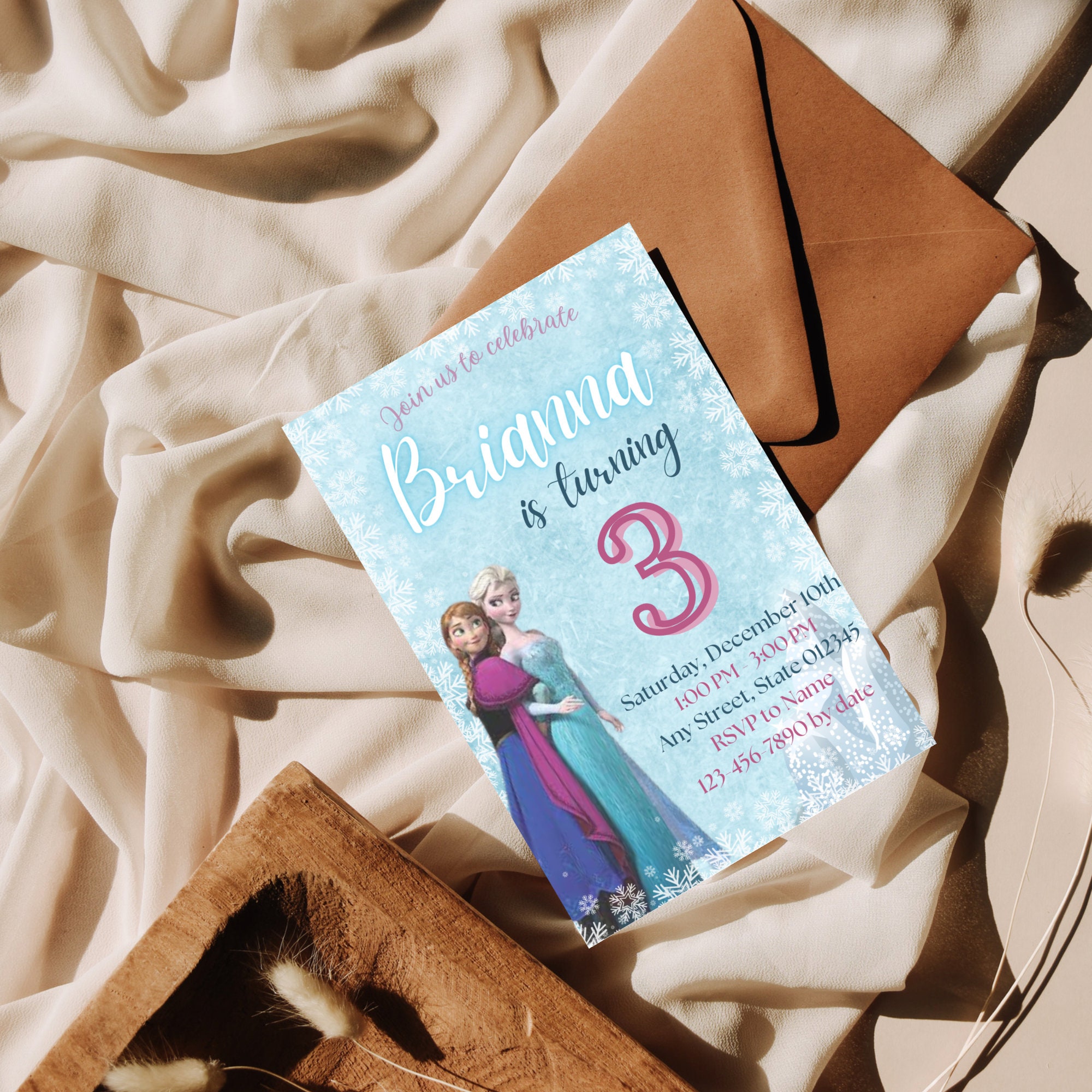 Ice Princess Birthday Invitation| Ice Princess Birthday Theme| Princess ...