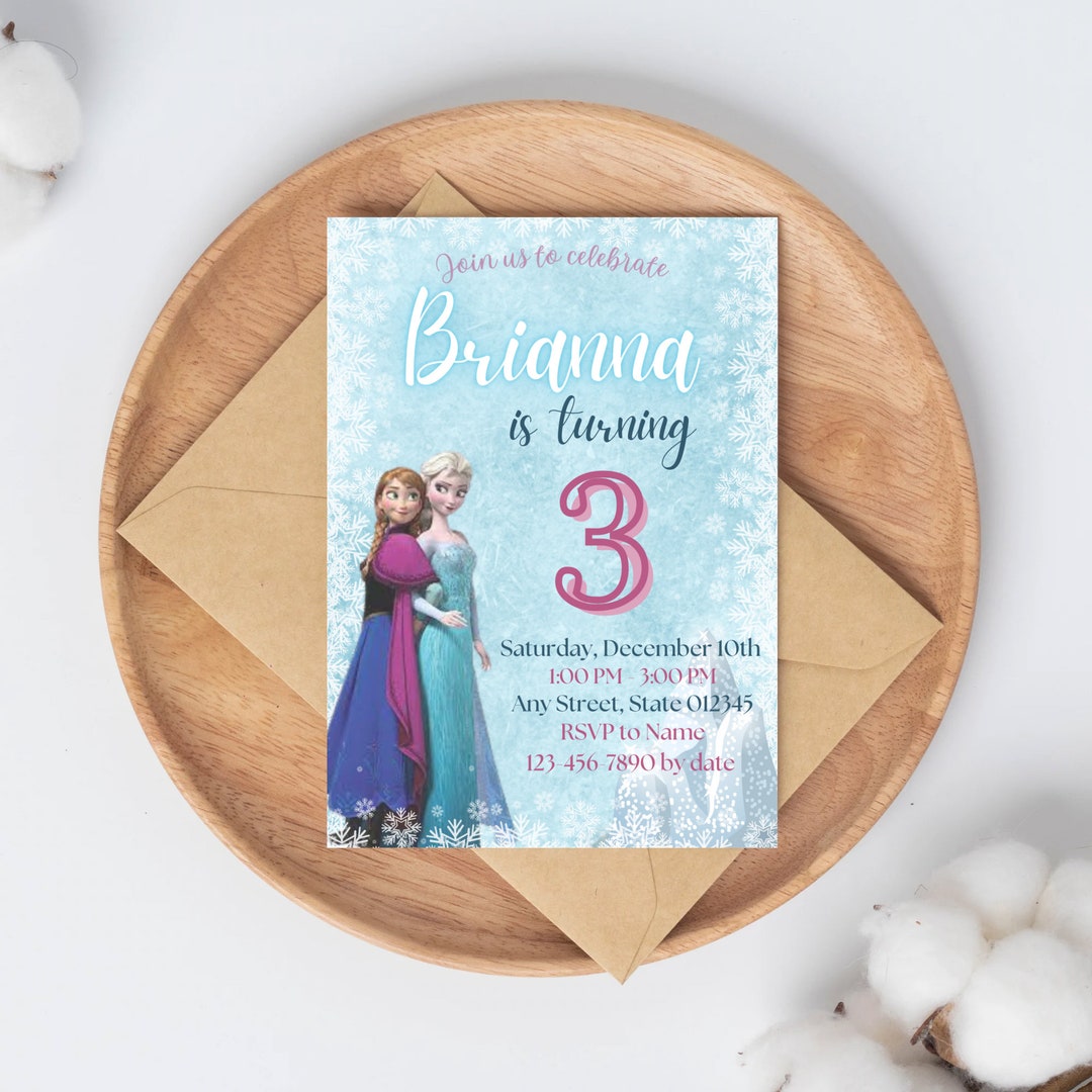 Ice Princess Birthday Invitation| Ice Princess Birthday Theme| Princess ...