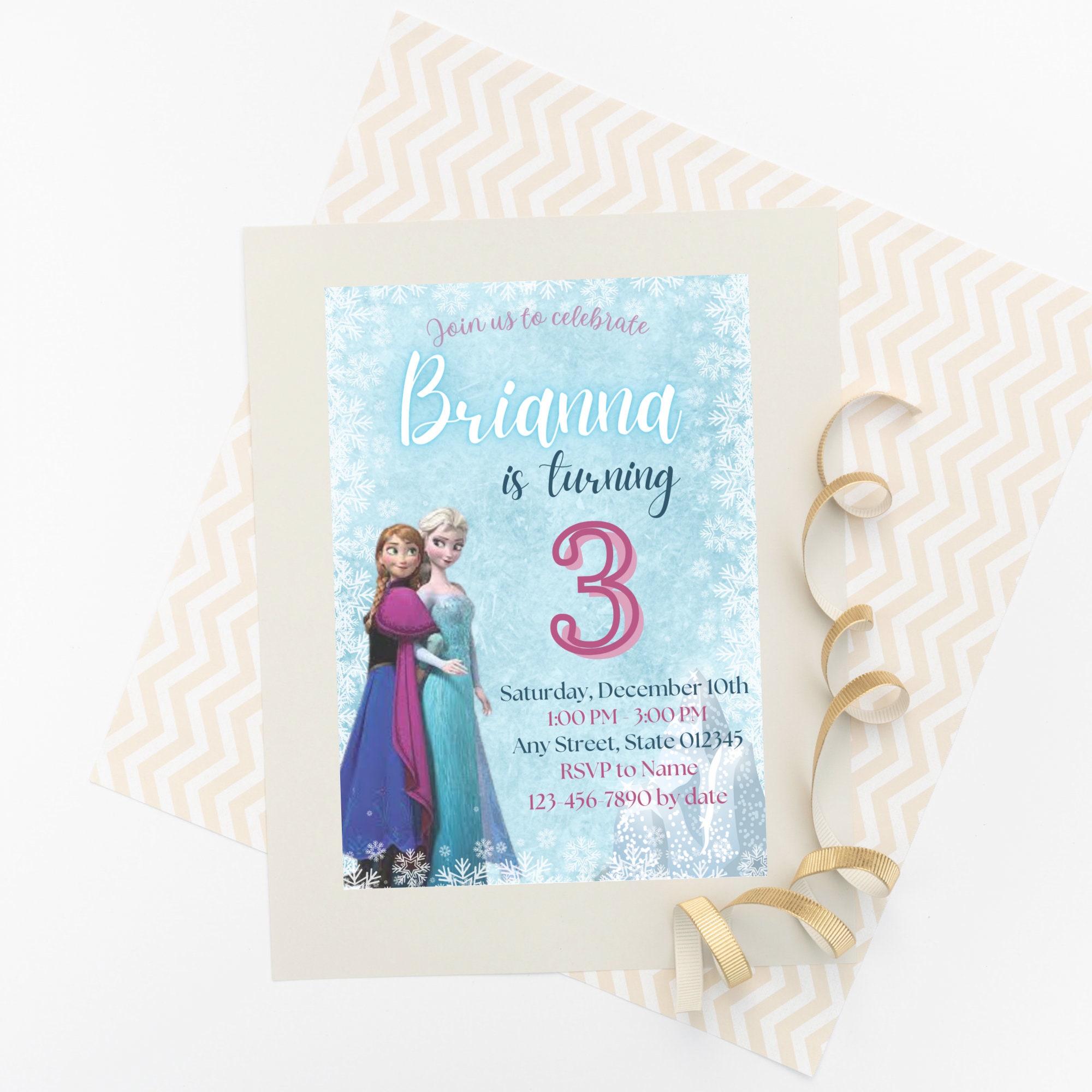 Ice Princess Birthday Invitation| Ice Princess Birthday Theme| Princess ...