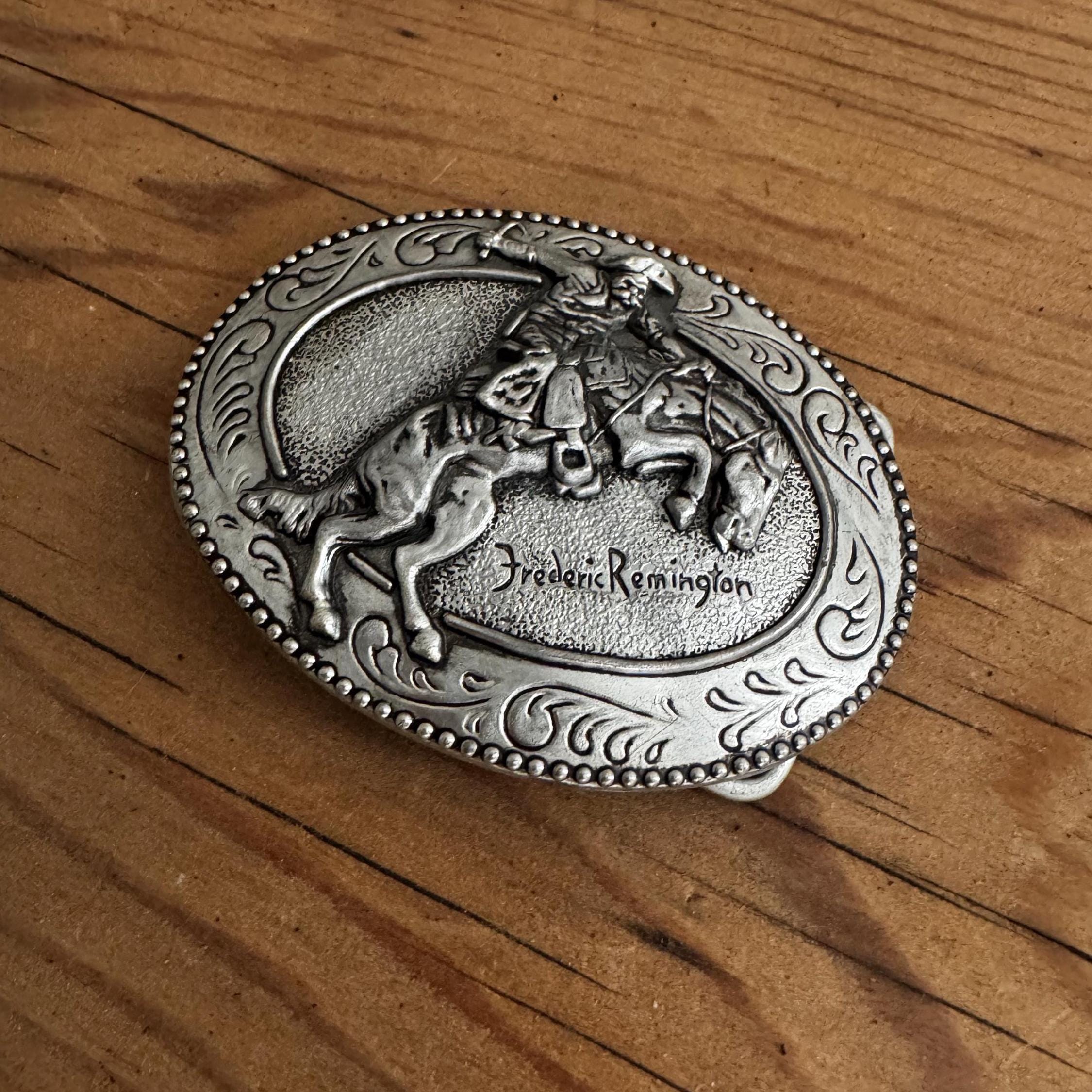 Vintage Frederic Remington "the Bronco Buster" Belt Buckle - Etsy