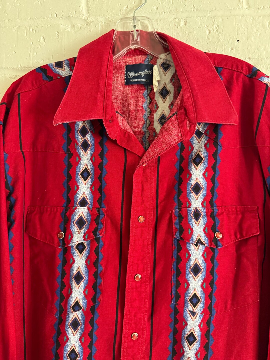Navajo Pattern Vintage Wrangler Western Shirt - Etsy