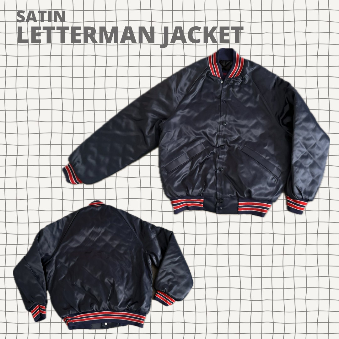 Satin Varsity Jacket - Etsy