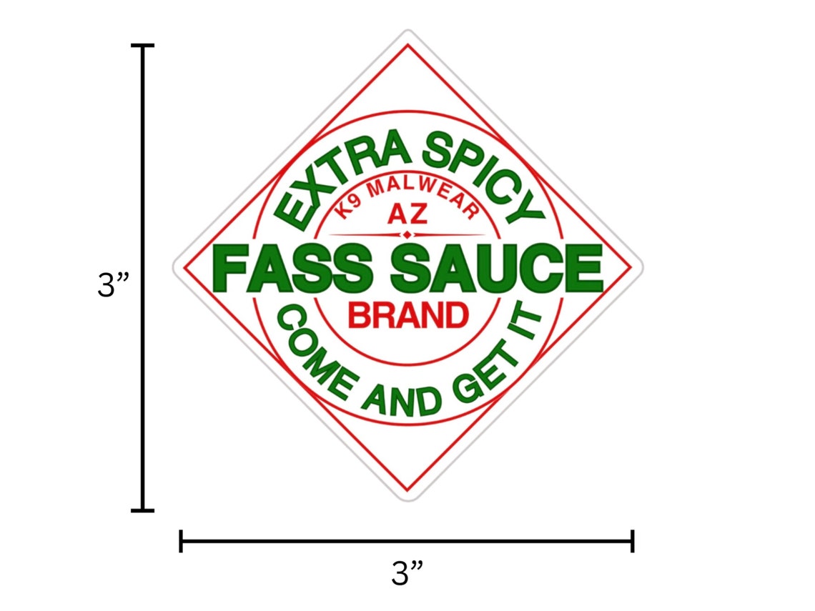 Fass Sauce Sticker - Extra Spicy, K9 Dog Trainer Gift - Etsy