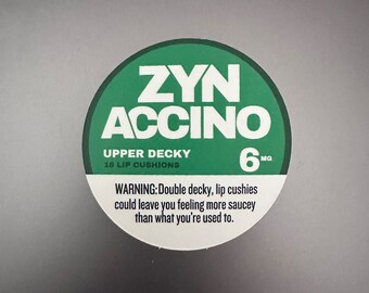 Night Vizyn Skull Sticker Zyn Spearmint Funny Decal - Etsy