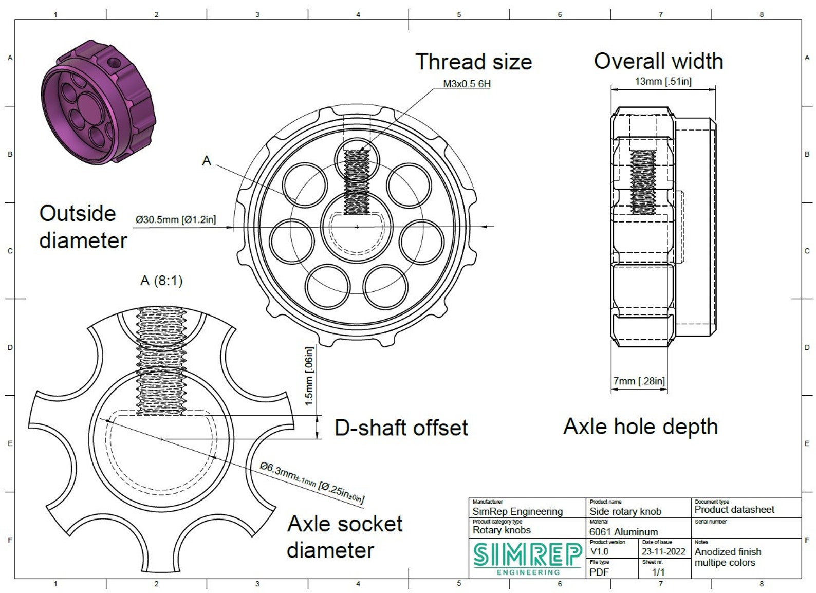 Aluminum Side Rotary Knobs - Etsy