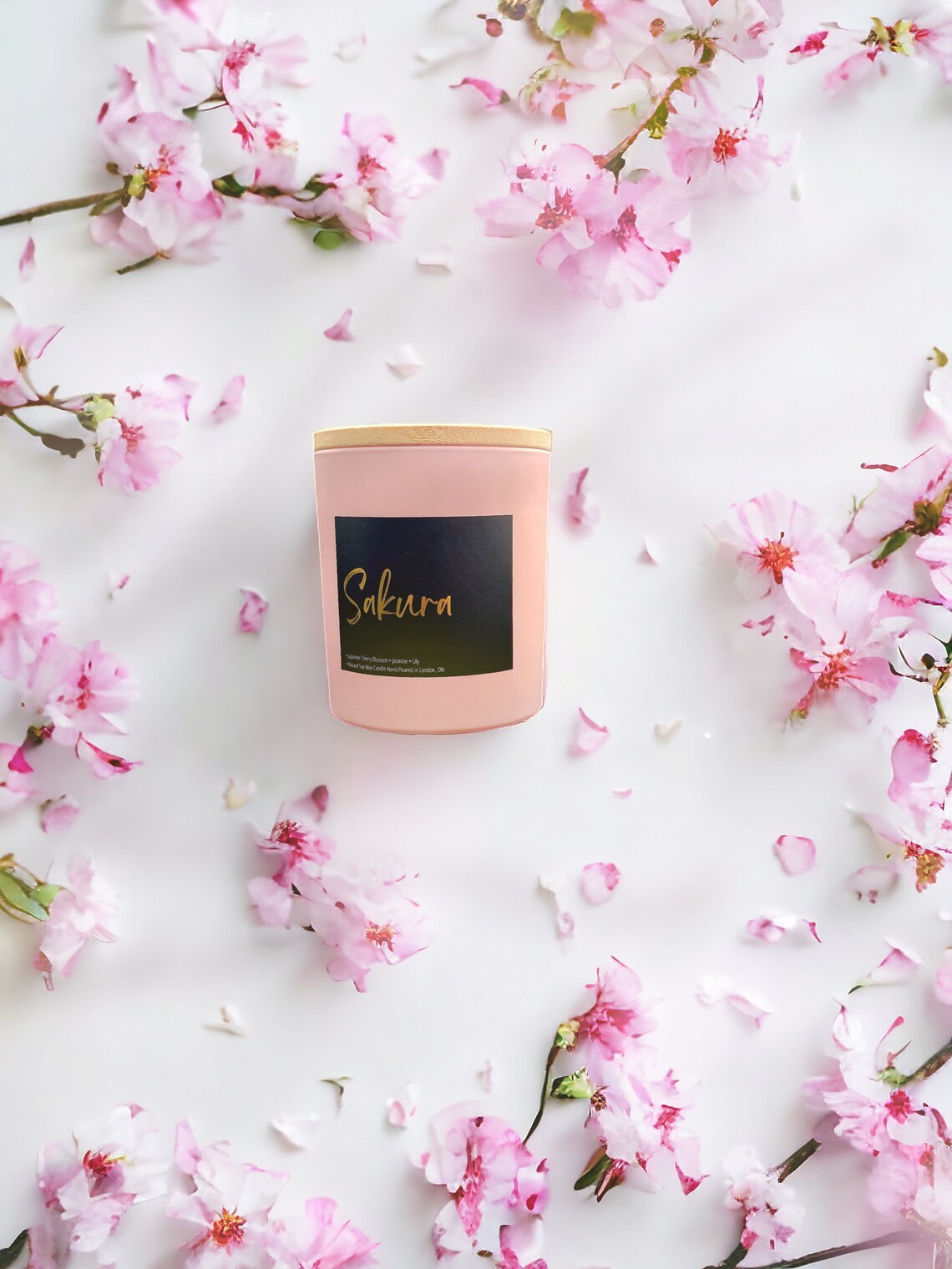 Sakura | Natural Soy Wax Candle | Cherry Blossoms Scented Candle ...