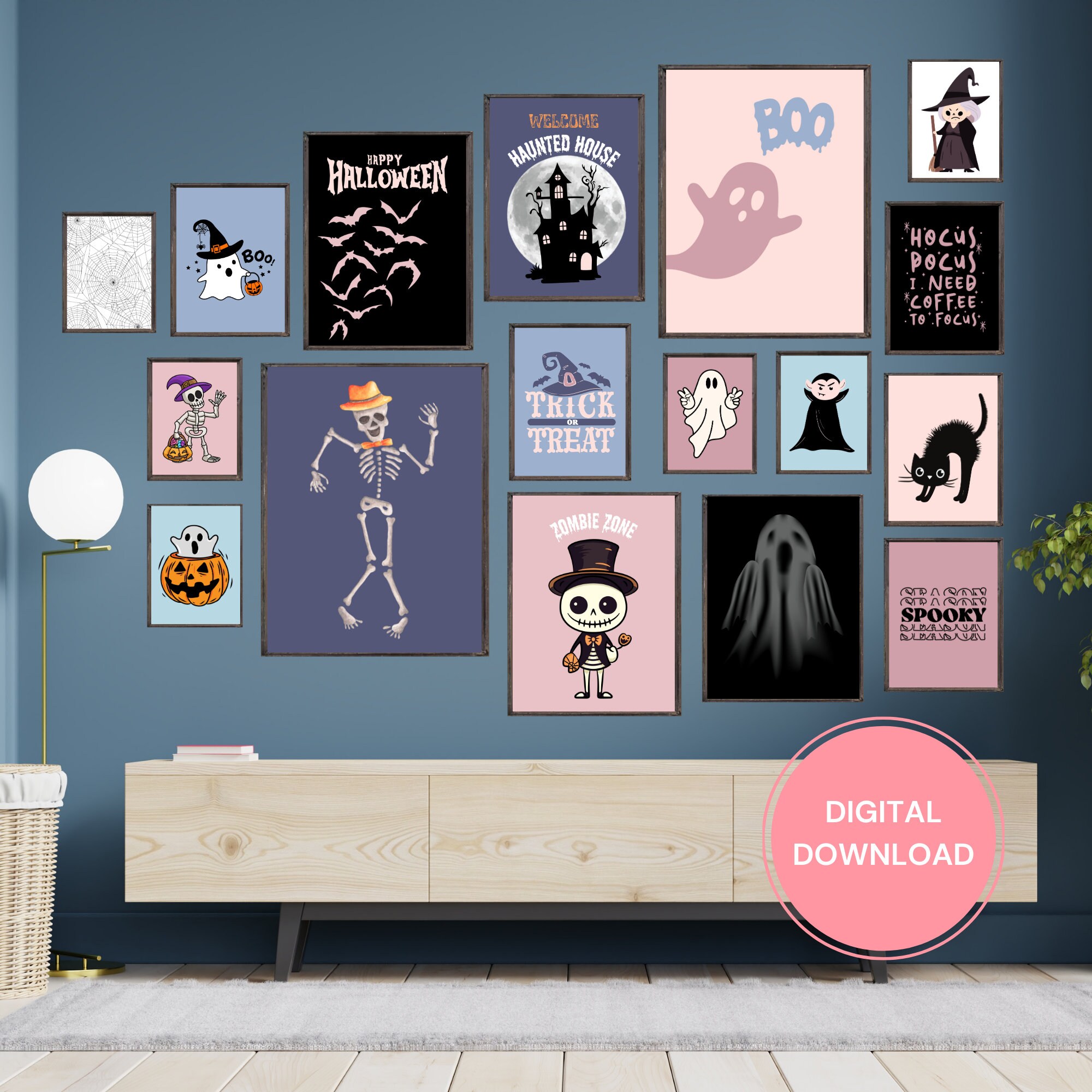 Boho Kids Halloween Decor Set of Prints, Halloween Mega Bundle, Kids ...