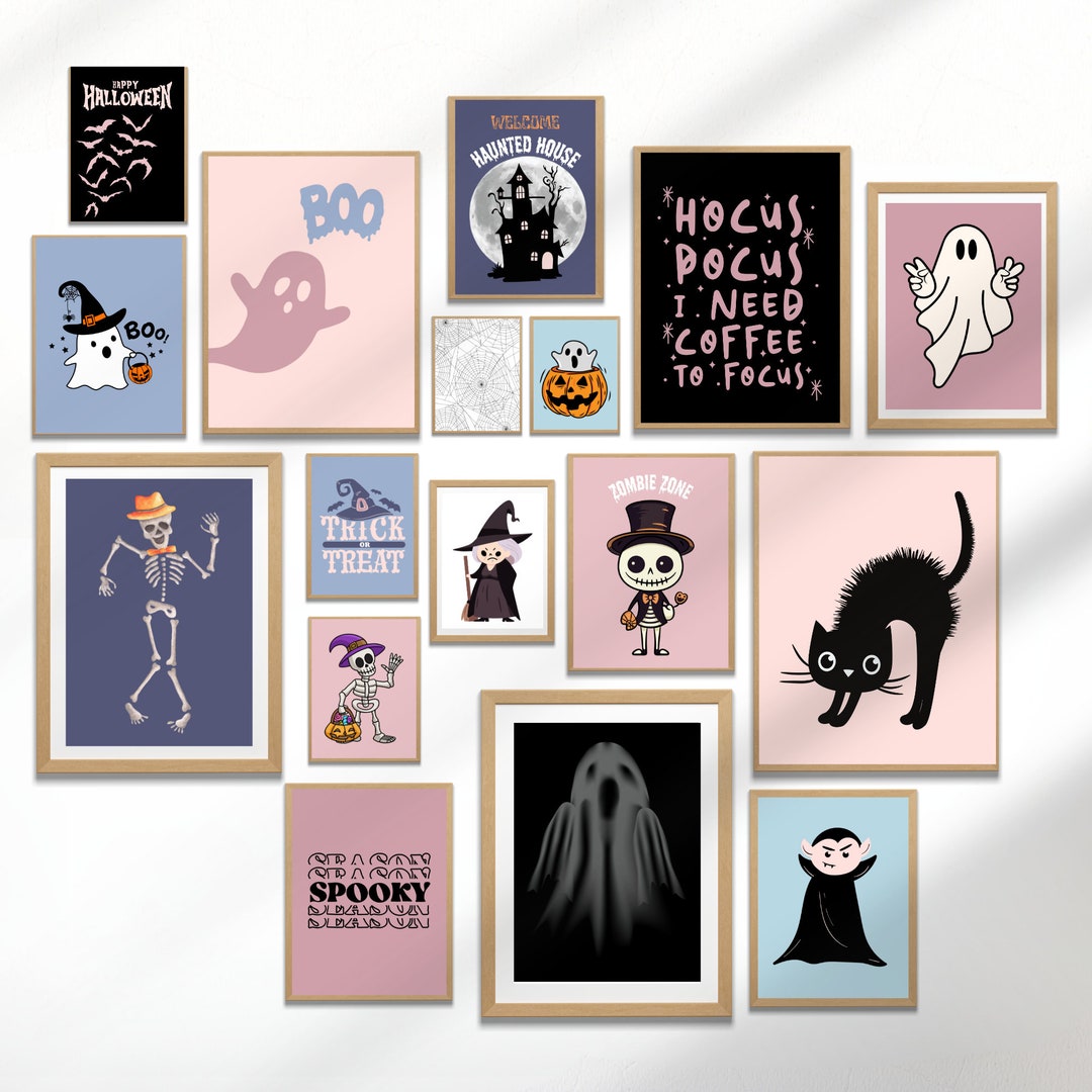 Boho Kids Halloween Decor Set of Prints, Halloween Mega Bundle, Kids ...