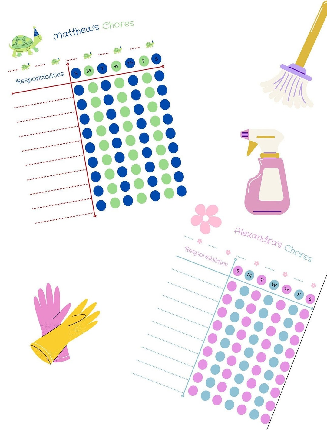 Kid's Chores List; Chore Chart Printable; Chore Chart PDF; Kids Chore ...