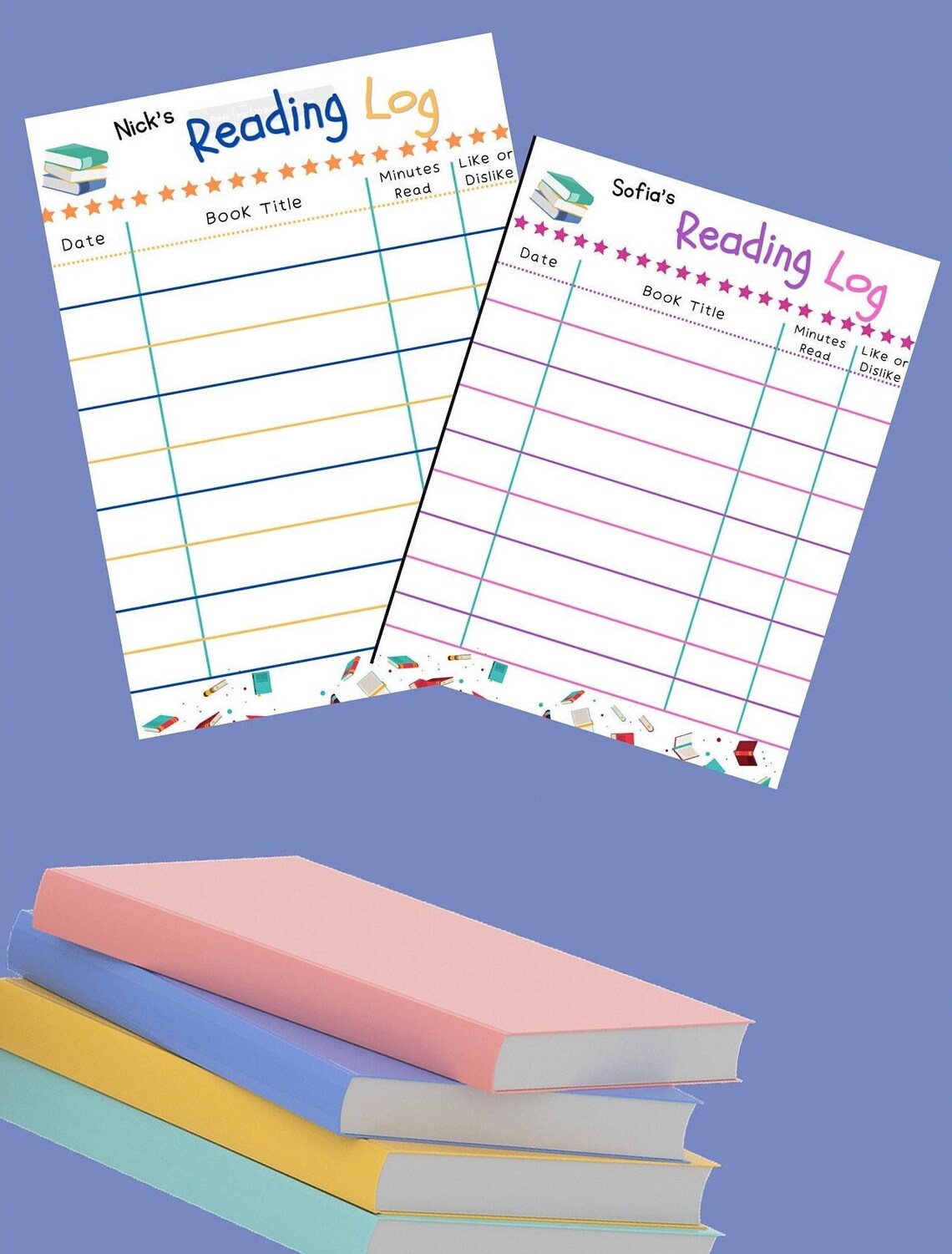 Reading Log Kids Reading Log Tracker Reading Log 2023 - Etsy