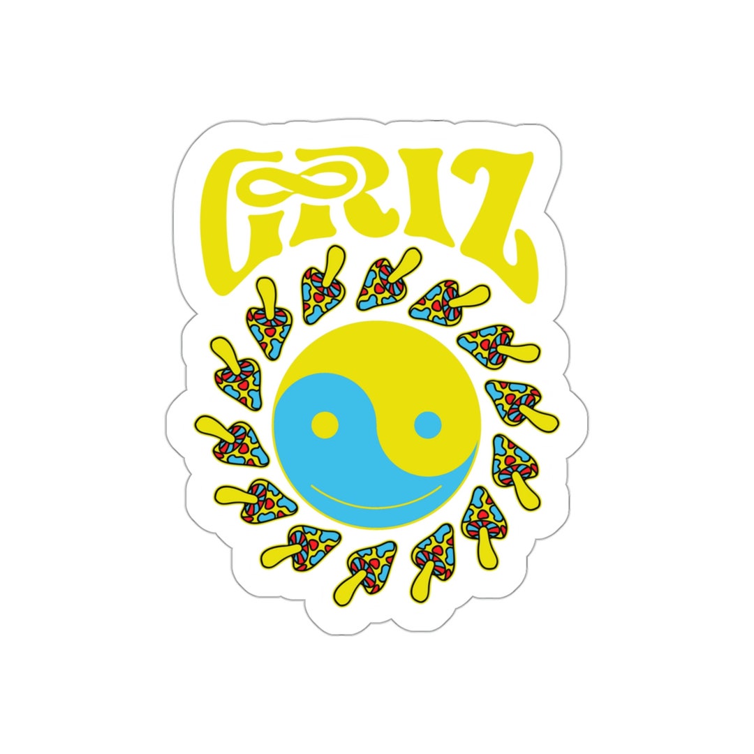 Griz Mushroom Circle Sticker - Etsy