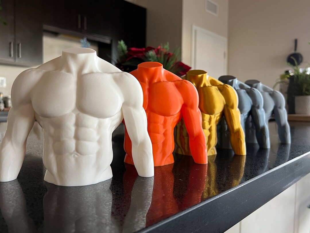 3D Printed High Detail Muscular Male Bodybuilder Torso Sculpture - Etsy UK