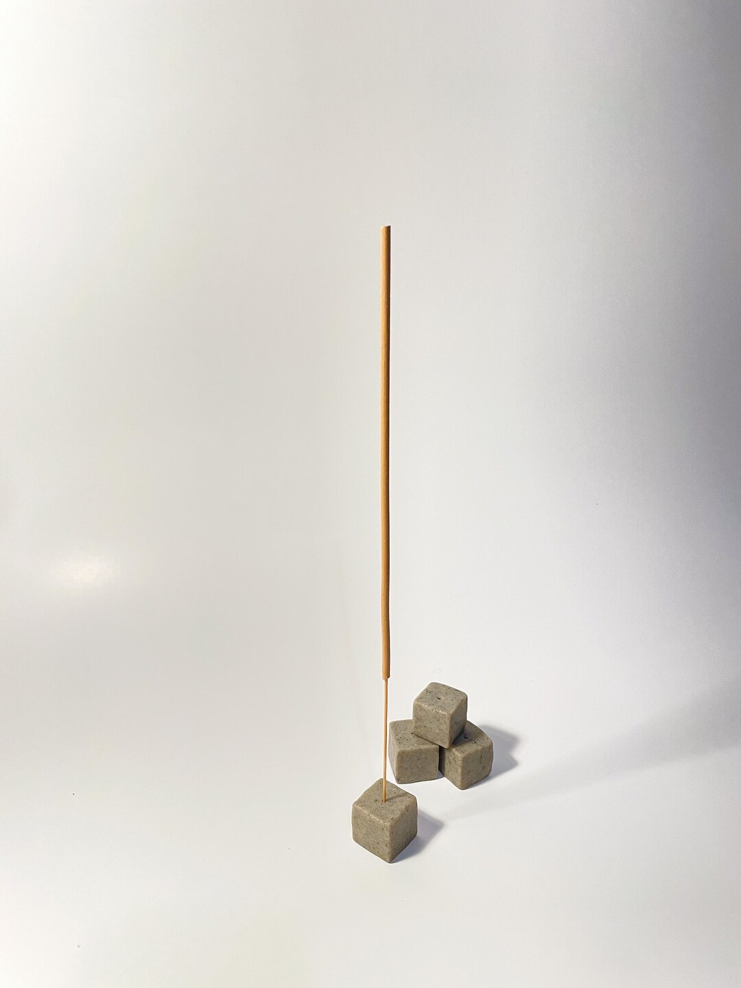 Incense Holder: Small Stone Clay Cube - Etsy