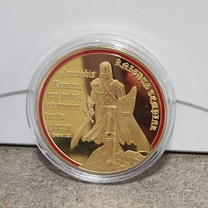 Knights Templar Challenge Coin Gold or Silver - Etsy