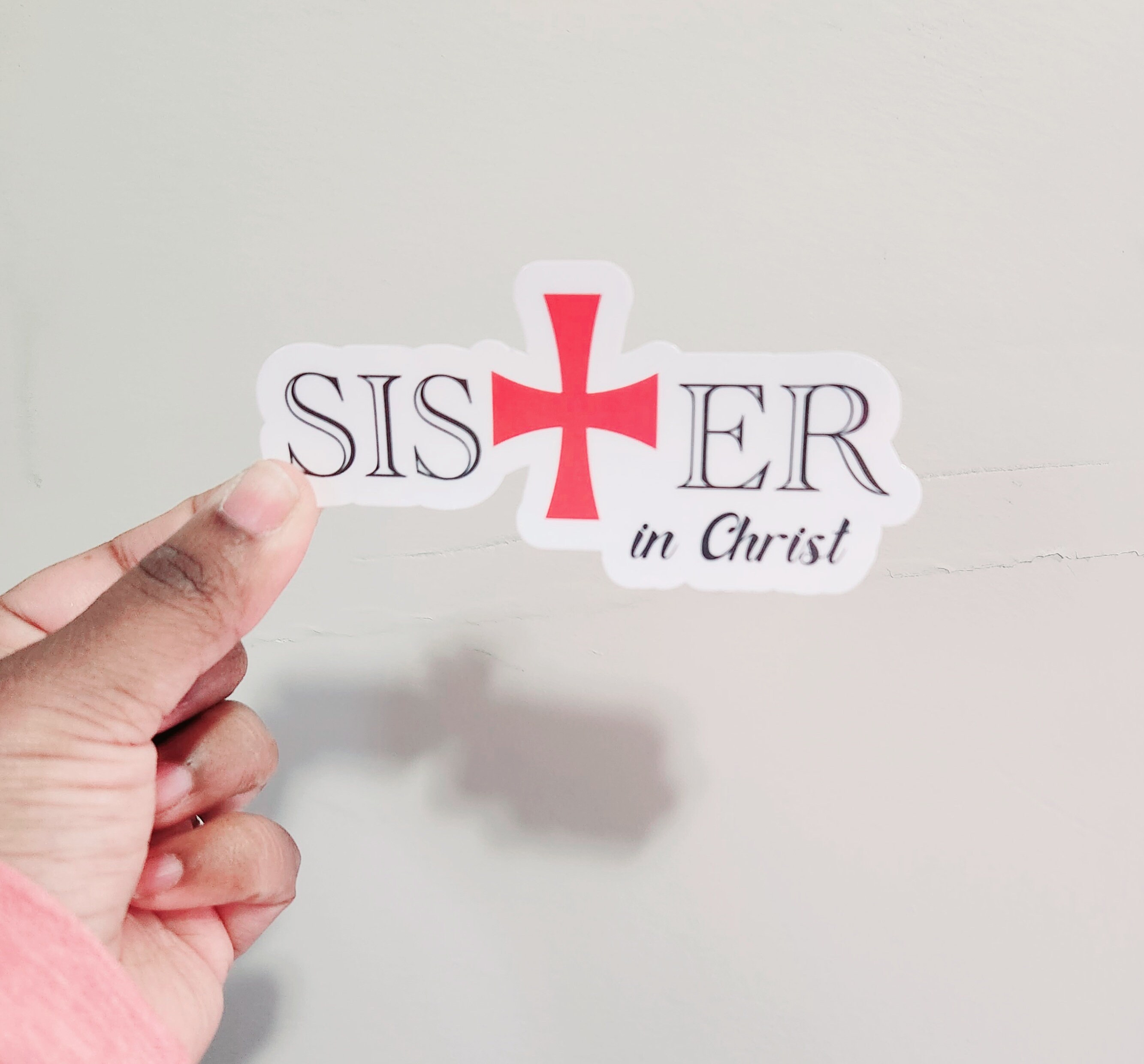 Sister in Christ Templar Cross Sticker - Etsy