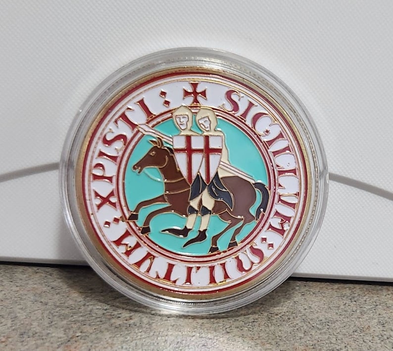 Knights Templar Challenge Coin Gold or Silver - Etsy
