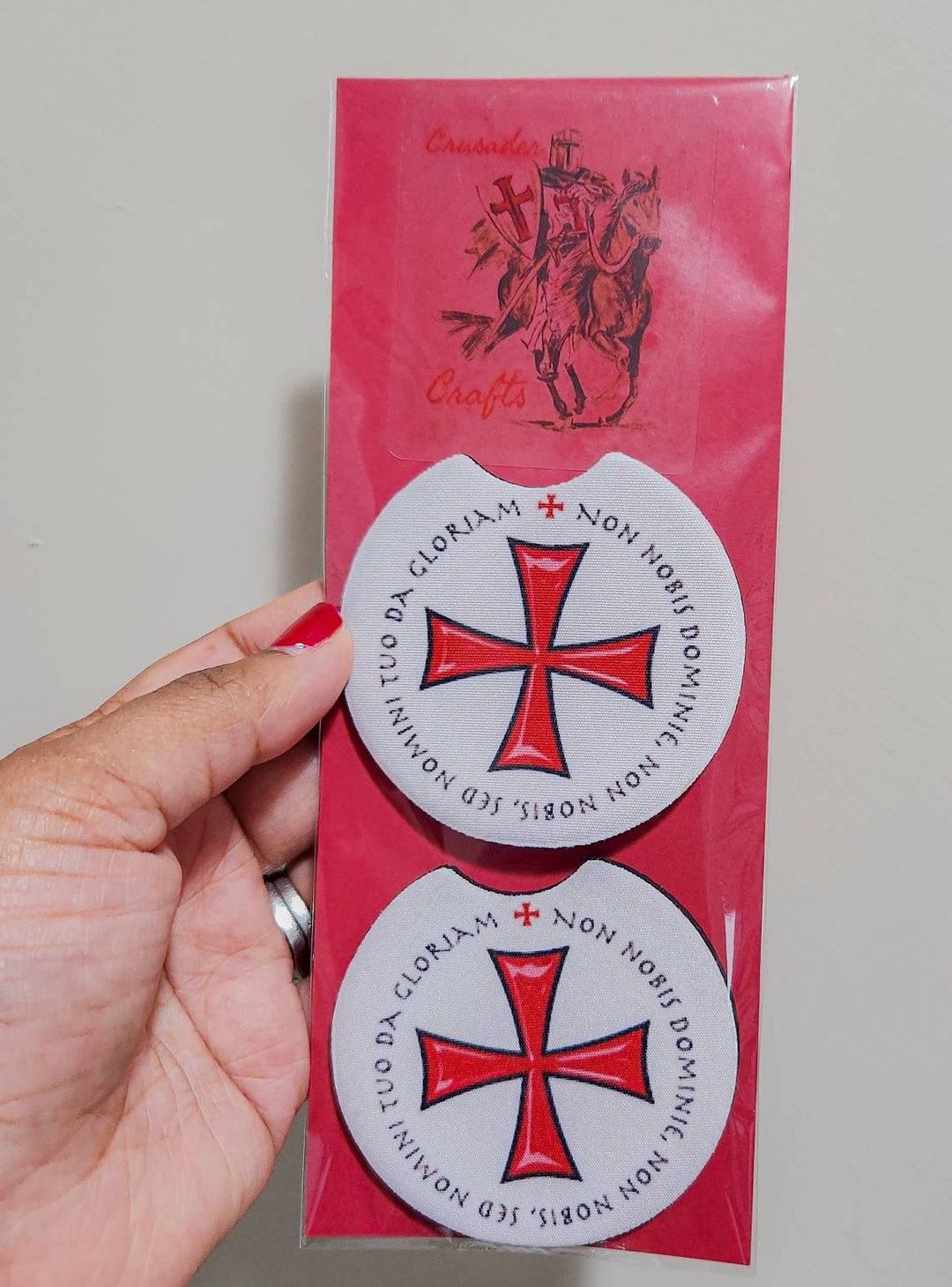 Knights Templar Car Coaster 2 Pack - Etsy