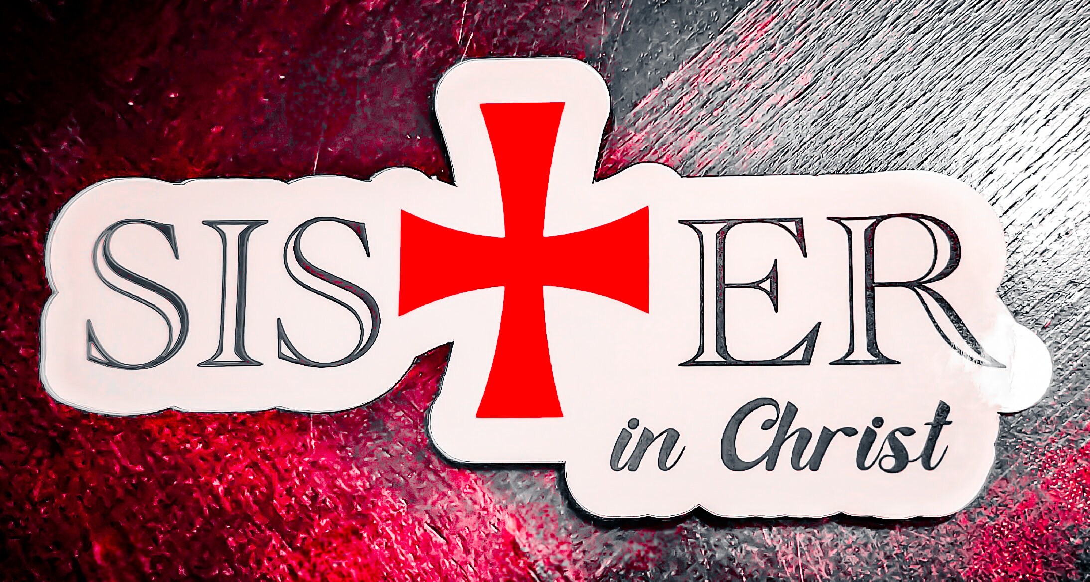 Sister in Christ Templar Cross Sticker - Etsy