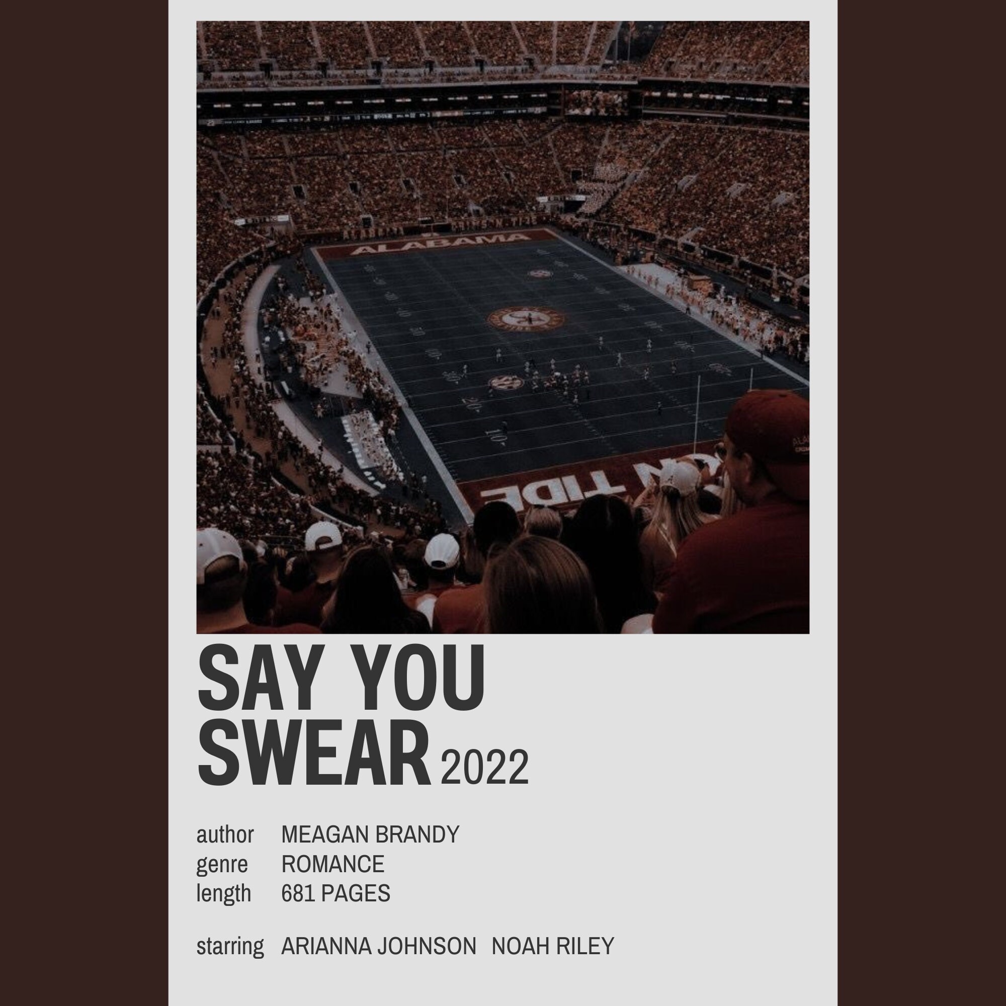 Books as Movie Posters Template - Etsy