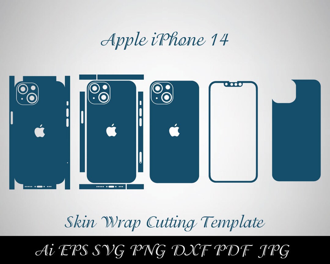 Iphone 14 Skin Template SVG Vector Wrap Skin Cutting Template - Etsy