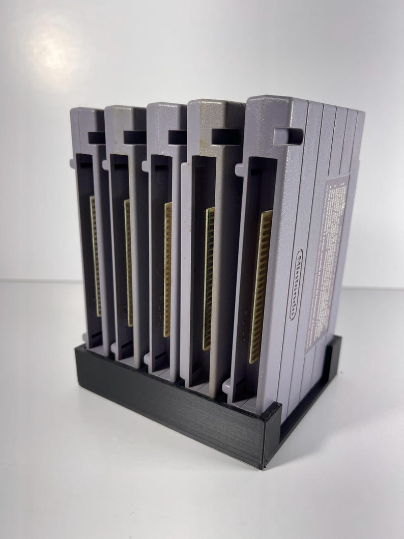 Super Nintendo (SNES) Vertical Game Display and Storage! - Holds 5 ...