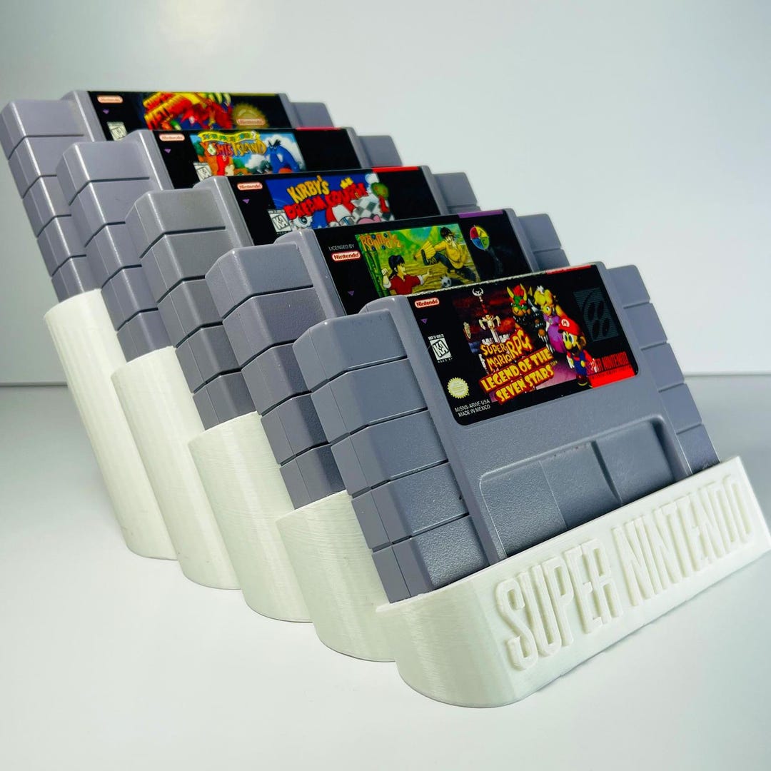 Super Nintendo (SNES) - 5 Tier Game Stand! Holds 5 Cartridges! - Etsy UK