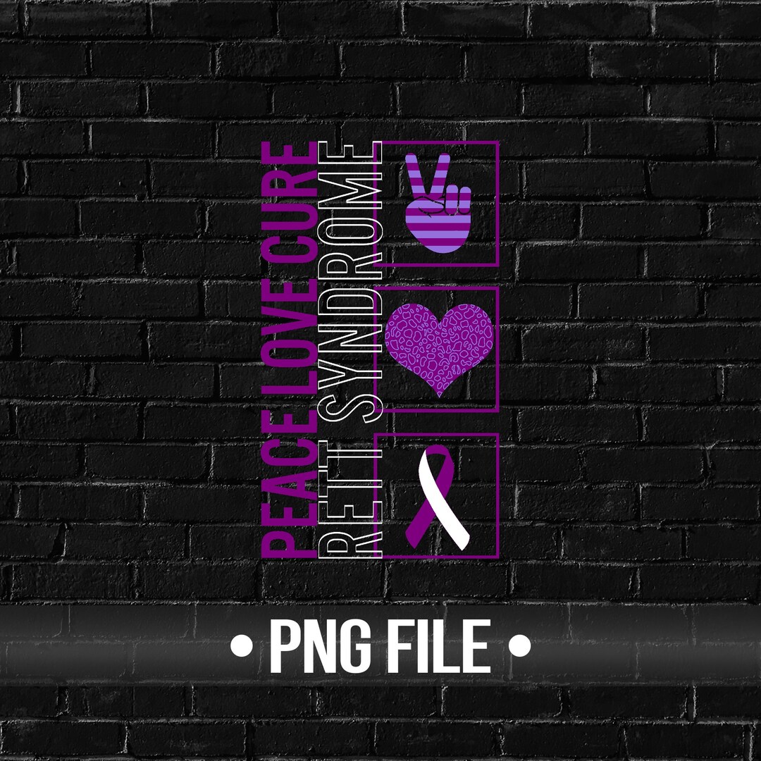 Peace Love Cure Rett Syndrome Awareness Shirt SVG Rett Syndrome Warrior ...