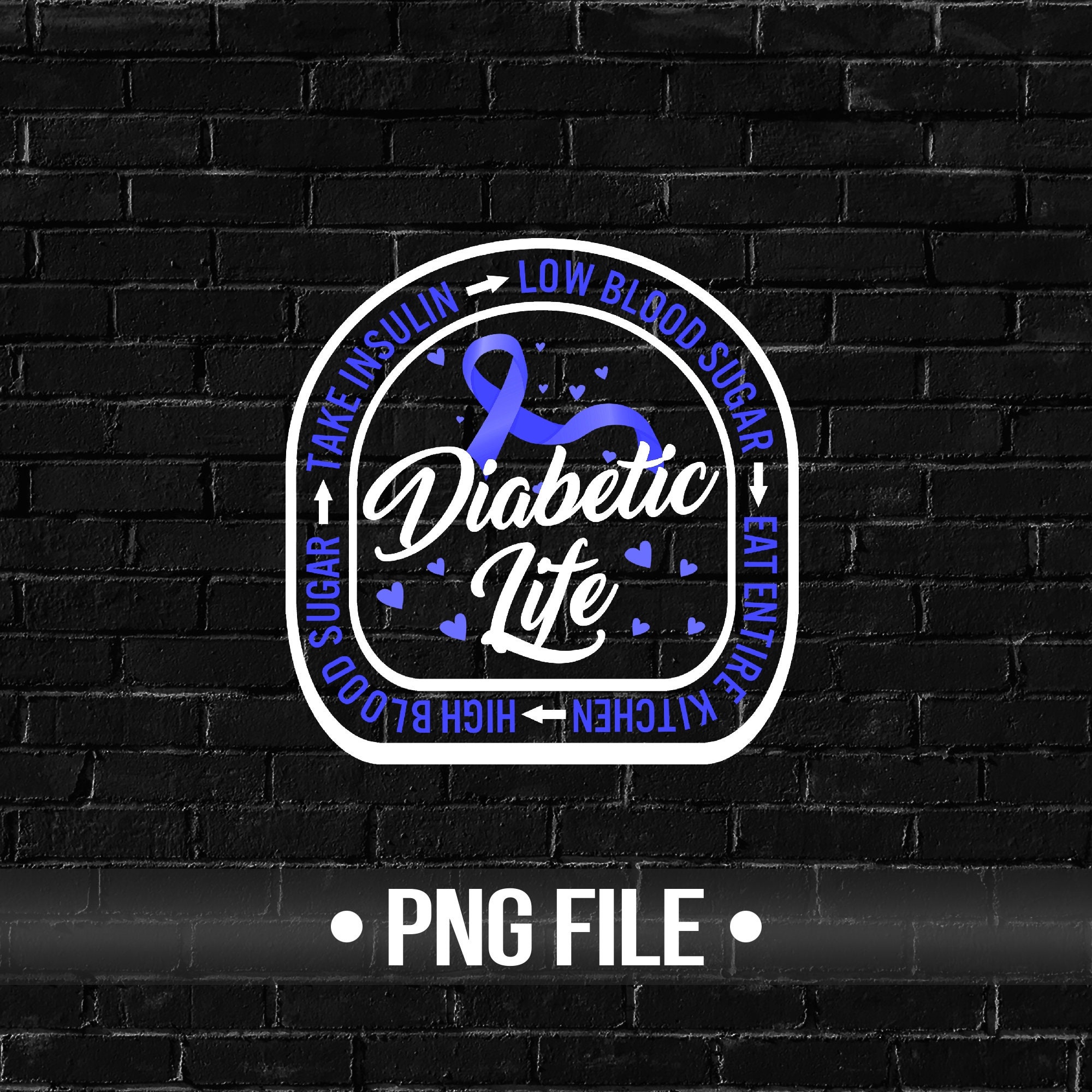 Diabetes Awareness Month Shirt SVG Diabetic Life Flow Chart Tee, Type ...