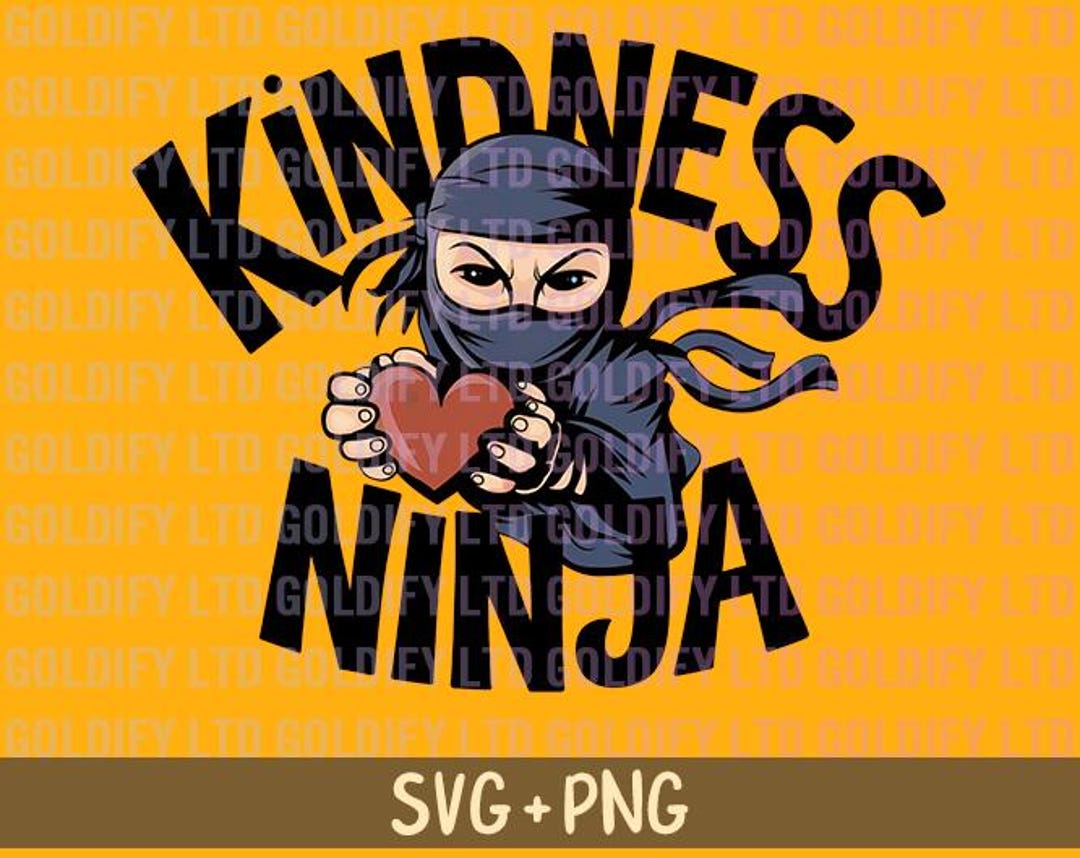 Anti-bullying Ninja SVG No Bullies Be Kind Stop Bullies Awareness ...