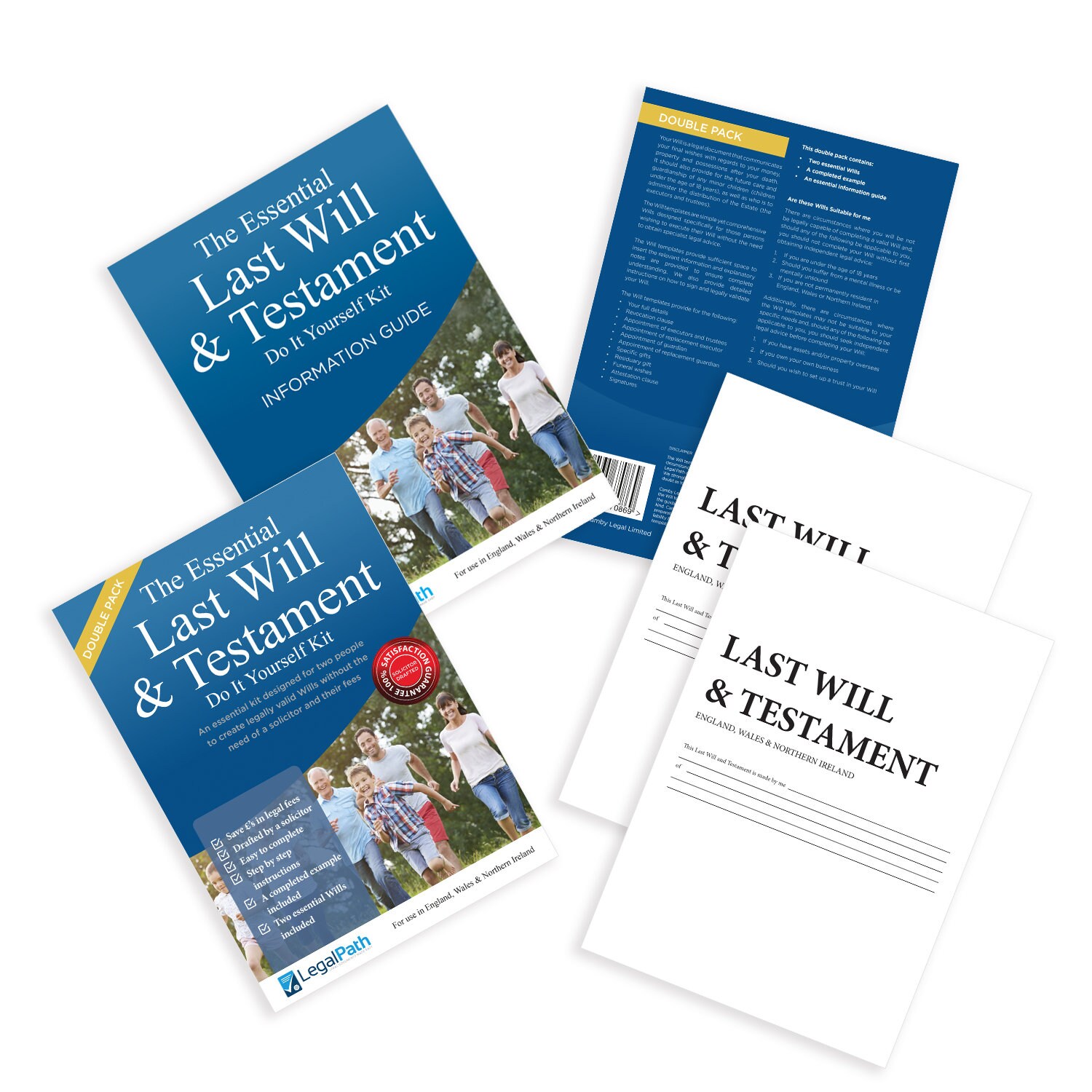 Double Pack Essential Last Will and Testament (DIY Will Kit UK ...