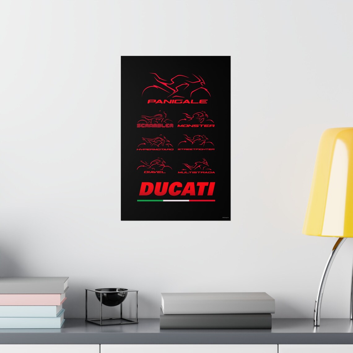 Ducati Motorcycle Line-up Poster: Modern Red Design (UNFRAMED) - Etsy