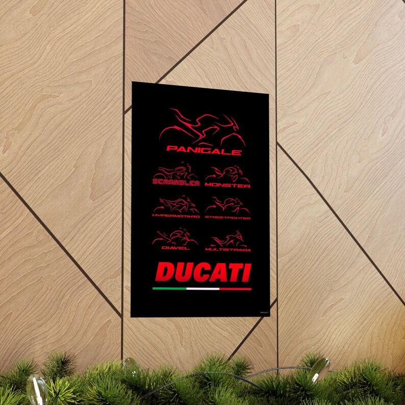 Ducati Motorcycle Line-up Poster: Modern Red Design (UNFRAMED) - Etsy