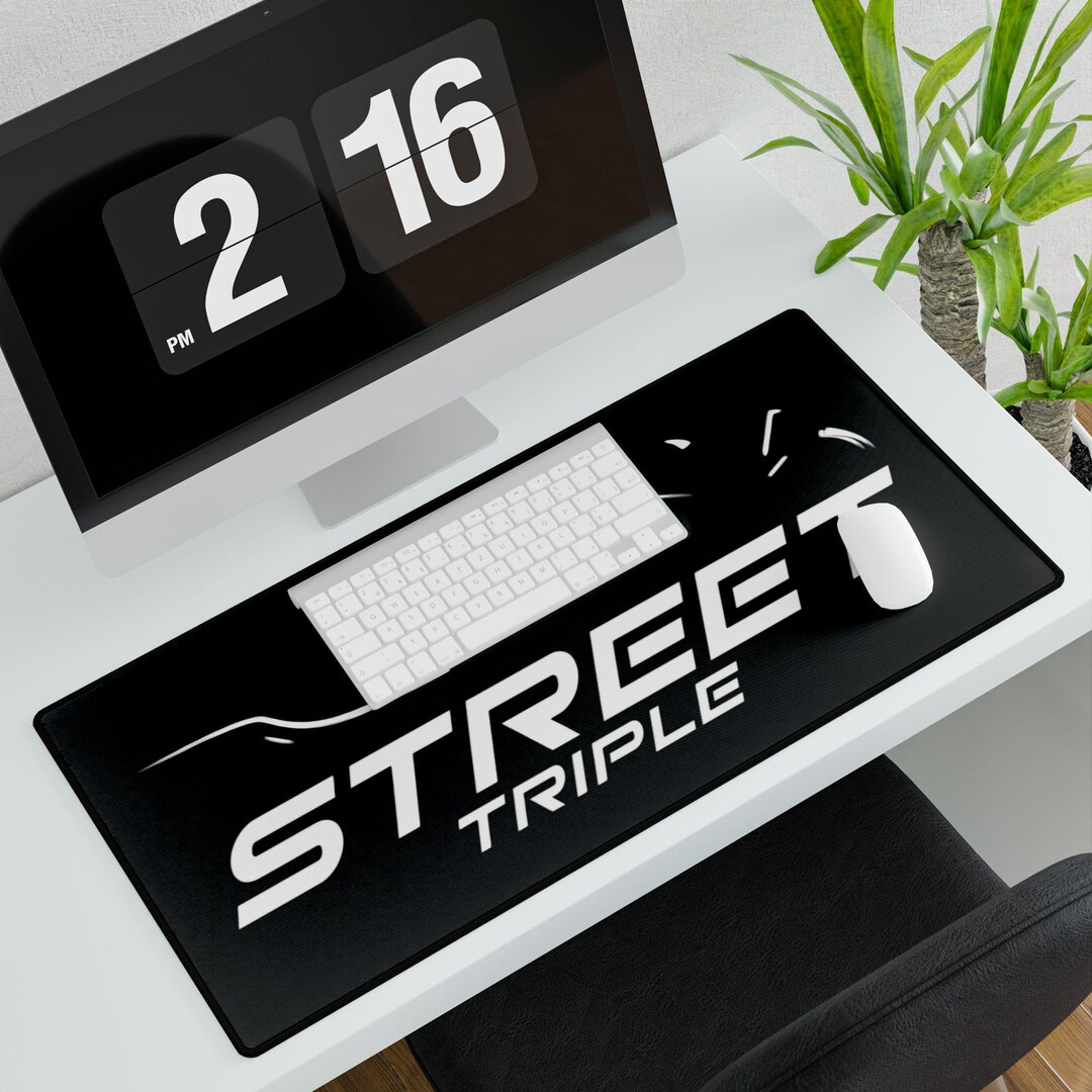 Triumph Motorcycle Enthusiast Desk Mat - STREET TRIPLE, Gaming, Office ...