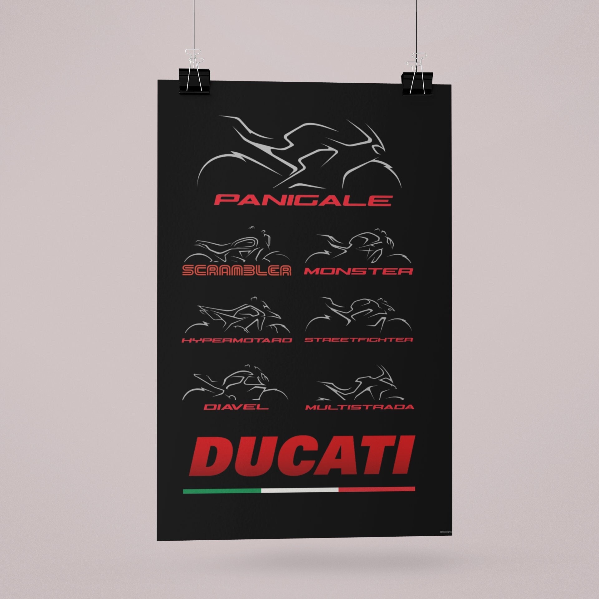 Rev up Your Walls With the Modern Ducati Line-up Poster | UNFRAMED ...