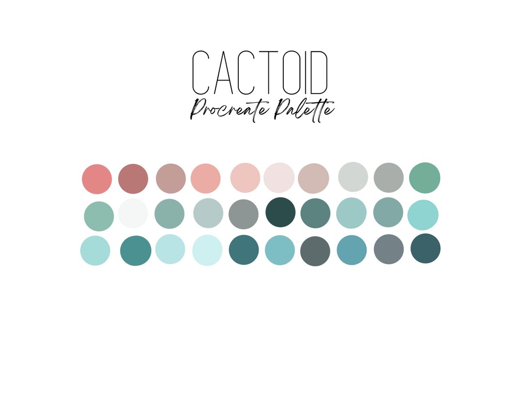 Cactoid Procreate Palette Procreate Swatches Colour - Etsy