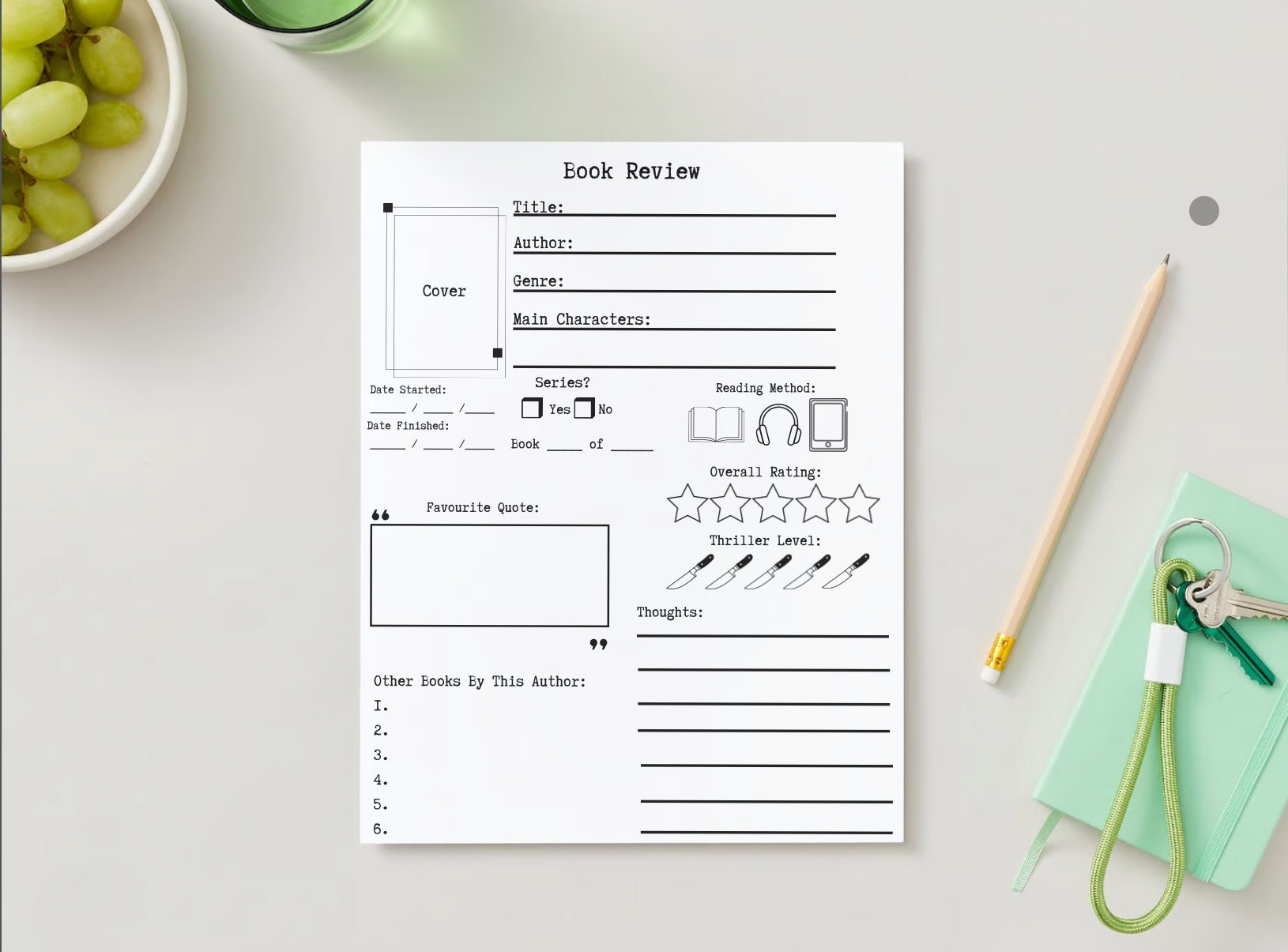 Book Tracker Bundle Book-tok ABC Book Challenge Digital Reading Journal ...