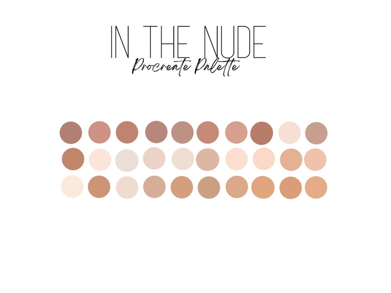In The Nude Procreate Palette Procreate Swatches Colour Etsy