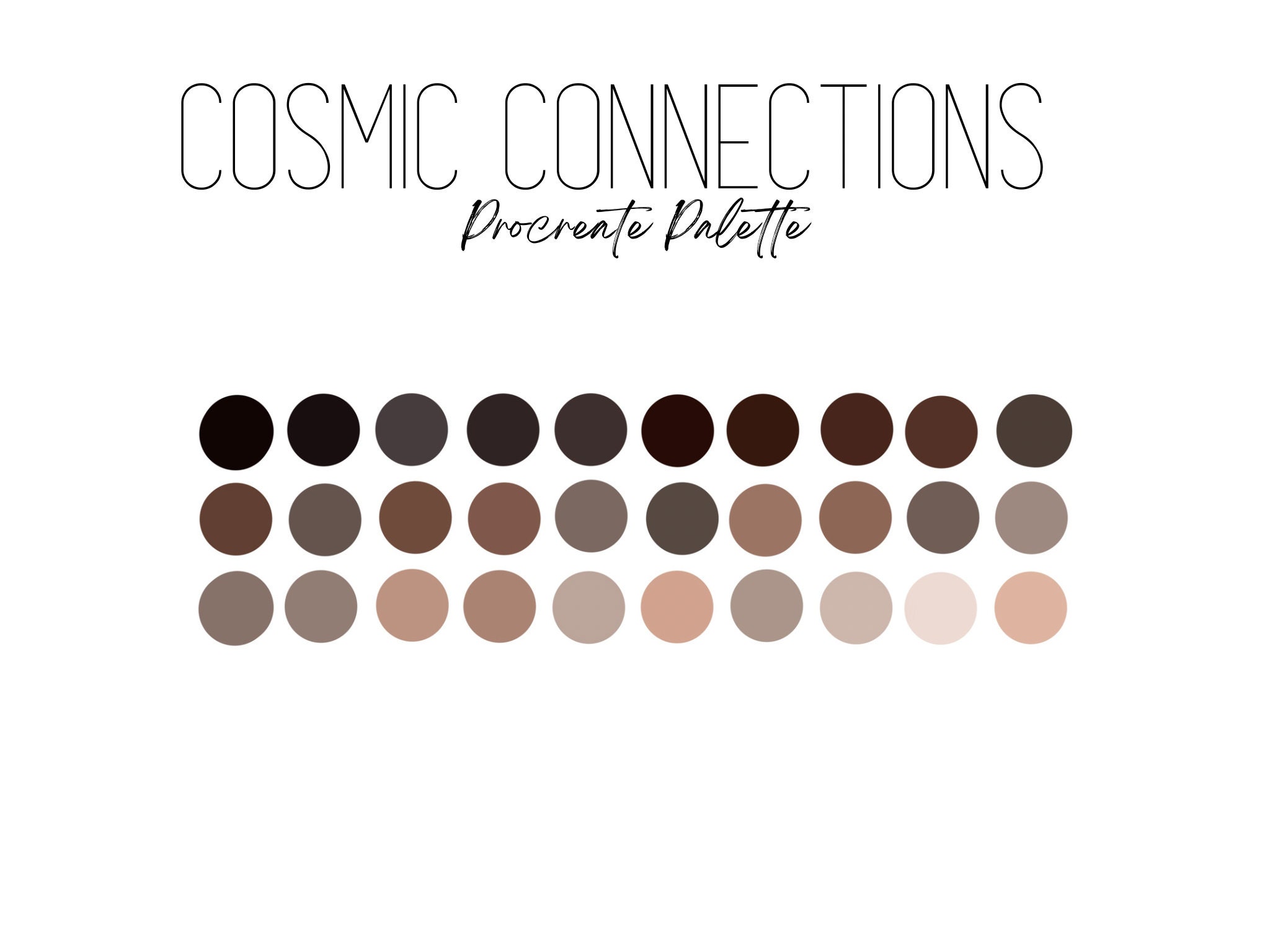 Cosmic Connections Procreate Palette Procreate Swatches - Etsy