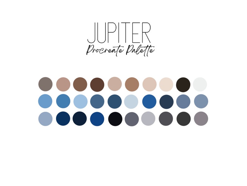 Jupiter Procreate Palette Procreate Swatches Colour - Etsy