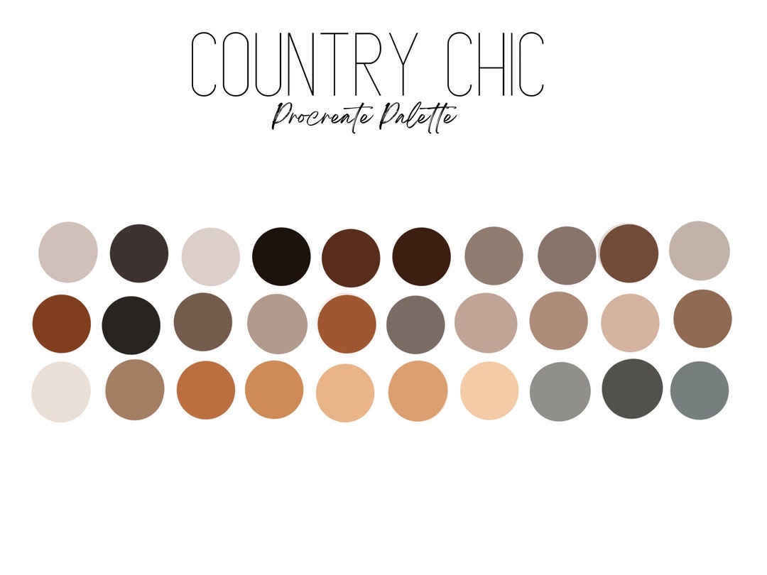 Country Chic Procreate Palette Procreate Swatches, Colour Swatches, 30 ...