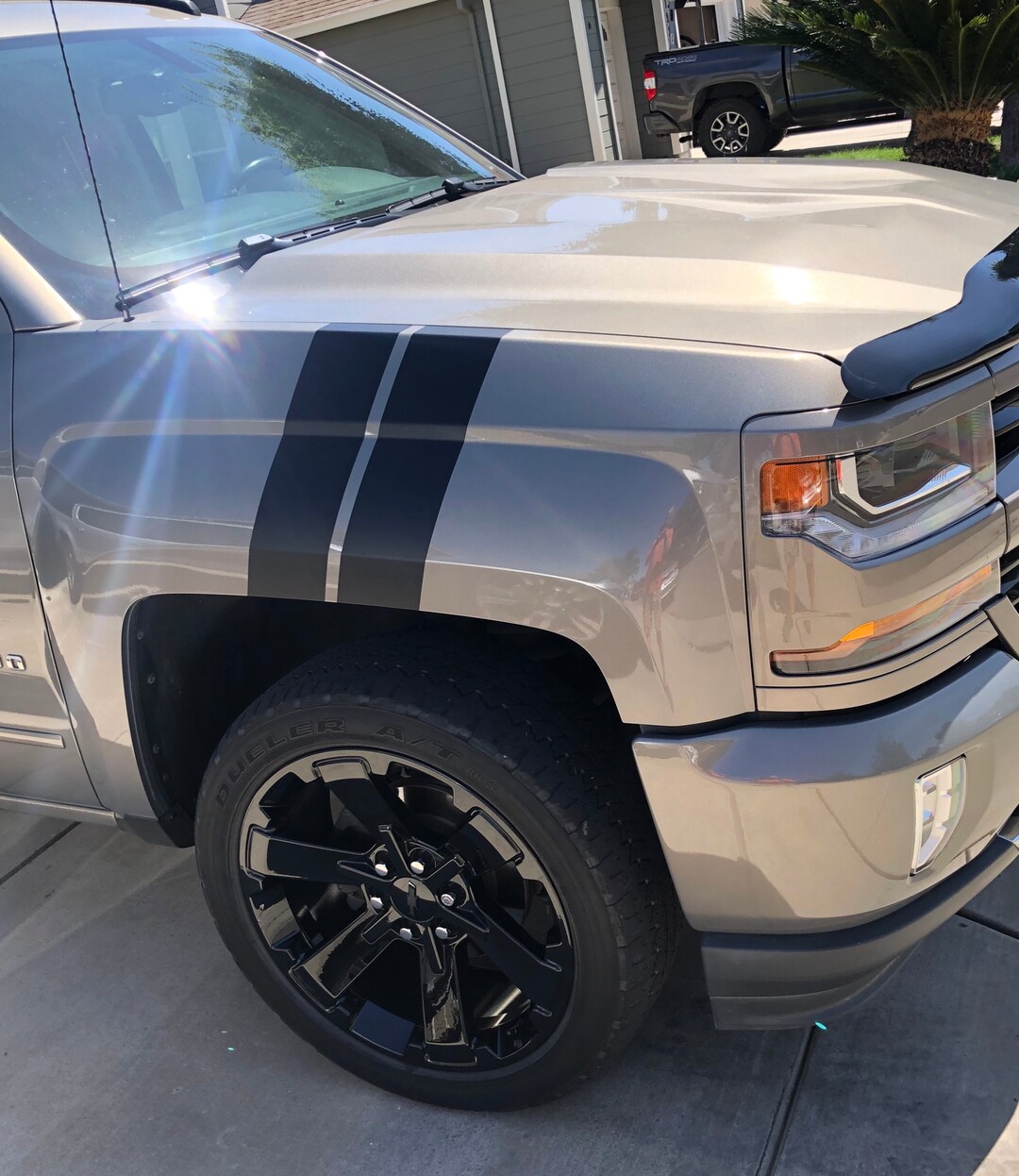 5" Long 1 Color Fender Hood Hash Mark Stripes FIT All Model 2006- UP ...