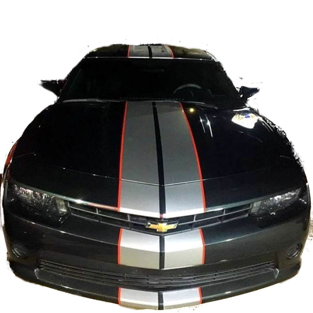 8" Twin 2 Color Rally Stripes FIT ALL Model 2010- UP Chevrolet Camaro ...