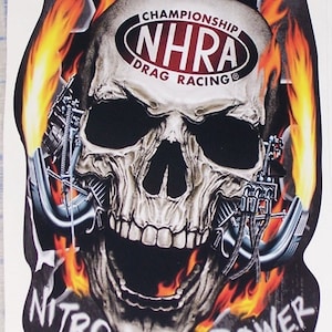 NITRO POWER Skull Decal / Sticker Great for Car Truck or SUV Window or ...