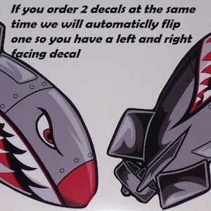 Hot Rod Shark Mouth WWII Bomb #1 Decal / Sticker Great for Street Rod ...