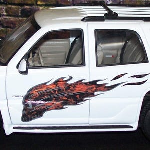 Real Fire Skull Flames Graphic Decals / Stickers Fit All Car Truck SUV ...