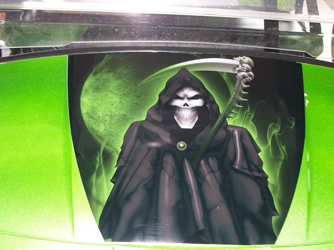 Golf Cart Grim Reaper 18" Hood Stripe Graphic Decal Sticker - Etsy