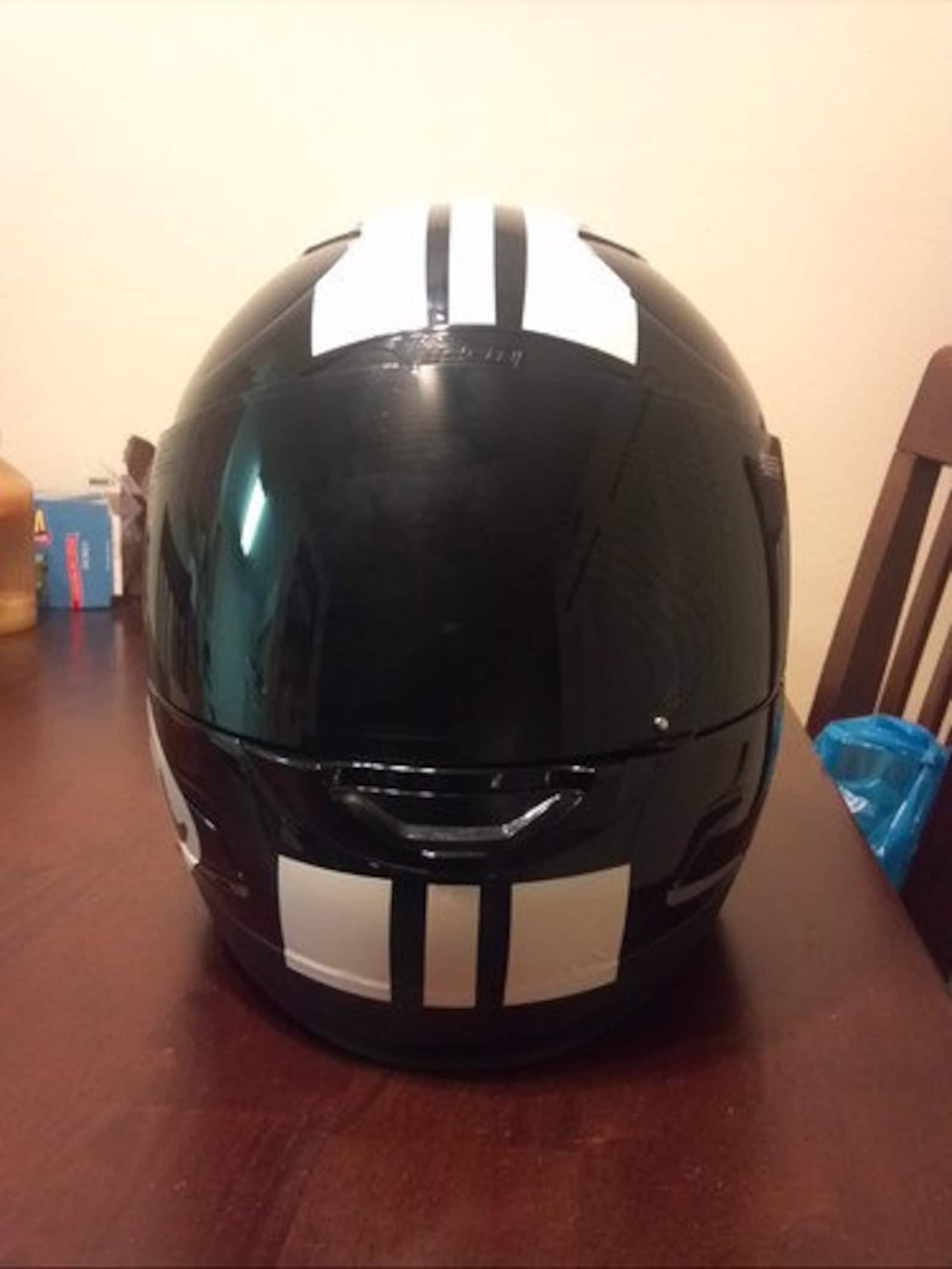 Motorcycle Helmet Stripes #4 Graphics FIT All Full and Half Face ...