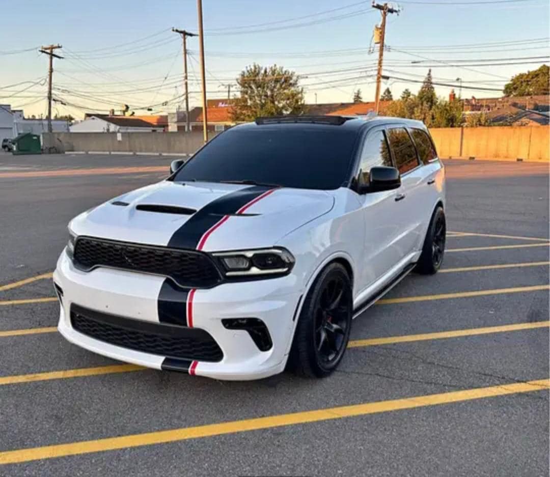6" 2 Color OFFSET Rally Stripes FIT All Model 2008- UP Dodge Durango Gt ...