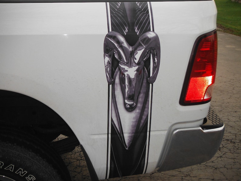 PAIR Robo Simulated Chrome Head Bed Stripe Decals / Stickers - Etsy